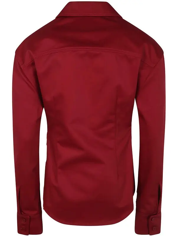 COURREGES Courrèges Utility Shirt With Asymmetrical Hem - Ruby
