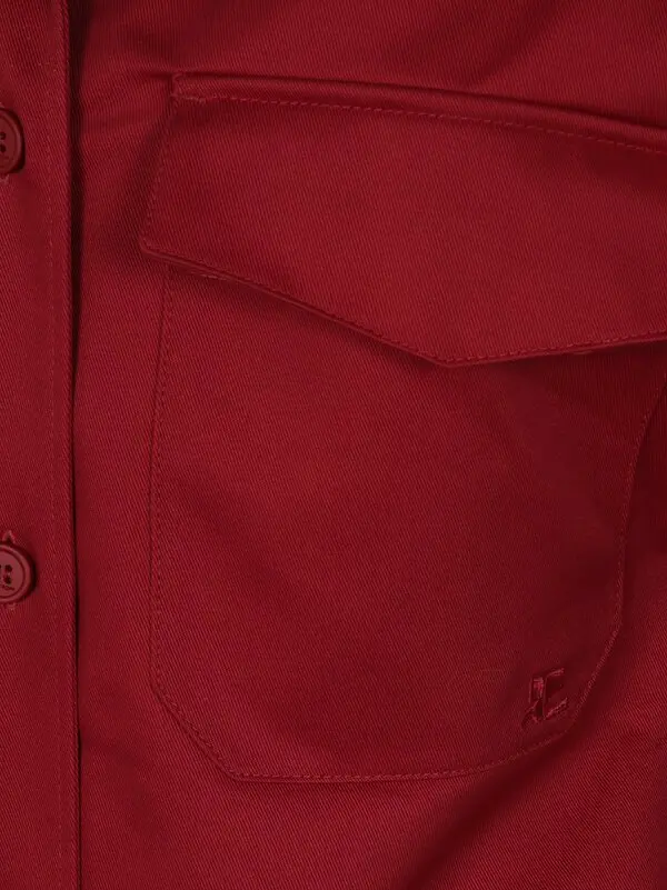 COURREGES Courrèges Utility Shirt With Asymmetrical Hem - Ruby