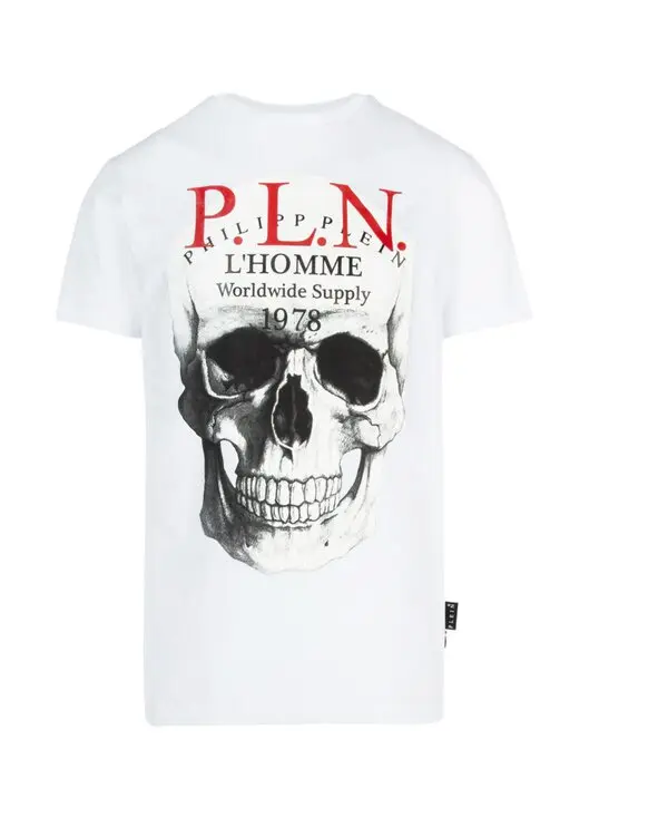 Philipp Plein Skull Printed T-shirt - White