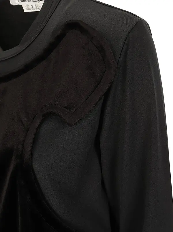 Comme Des Garçons Velvet Layered Top
