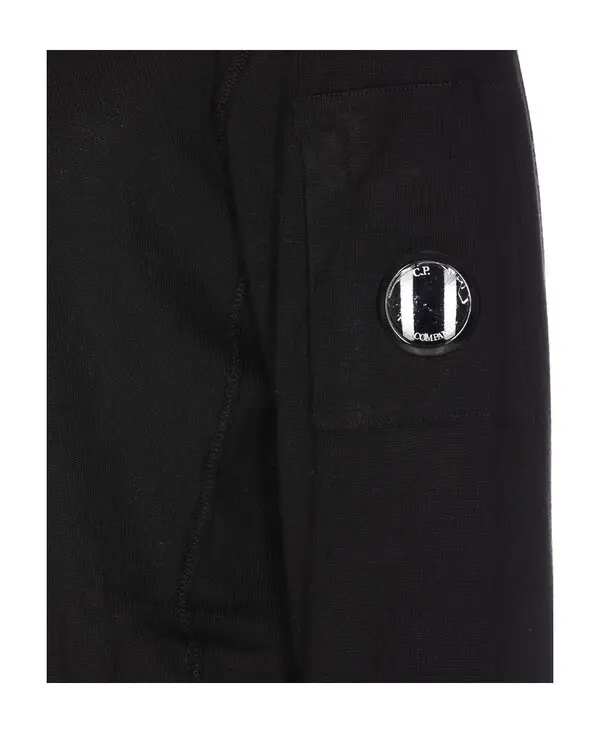 C.P. COMPANY Logo-appliqué Knitted Jumper - Black