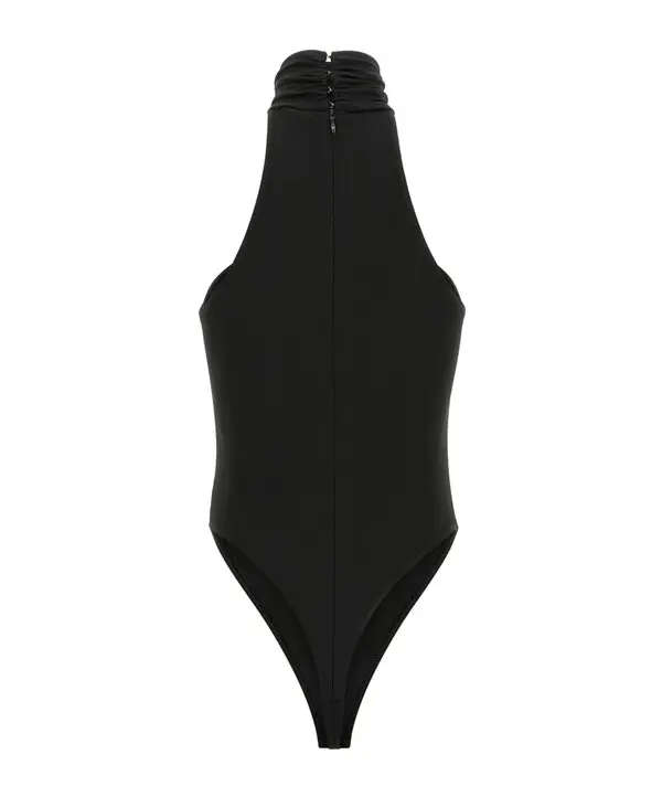 Elisabetta Franchi Embellished High-neck Bodysuit - Black