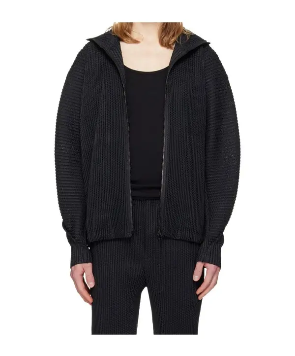 Issey Miyake Homme Plissé Wickerwork Mesh Cardigan