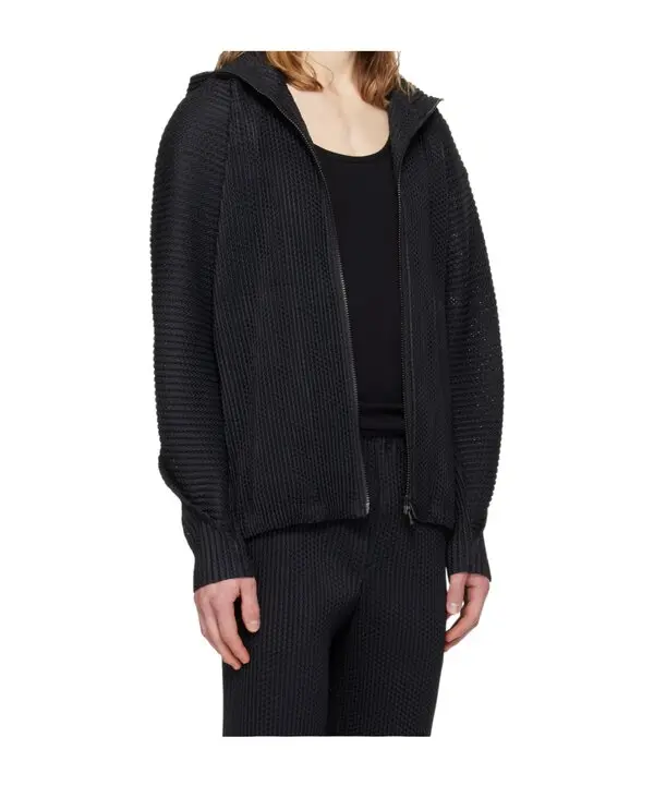 Issey Miyake Homme Plissé Wickerwork Mesh Cardigan