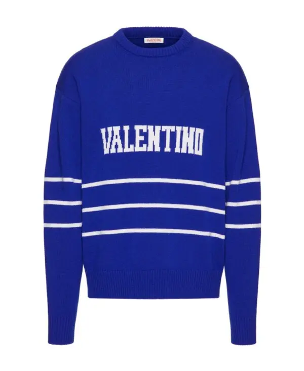 Valentino Garavani Logo Intarsia Long-sleeve Jumper