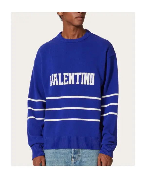 Valentino Garavani Logo Intarsia Long-sleeve Jumper