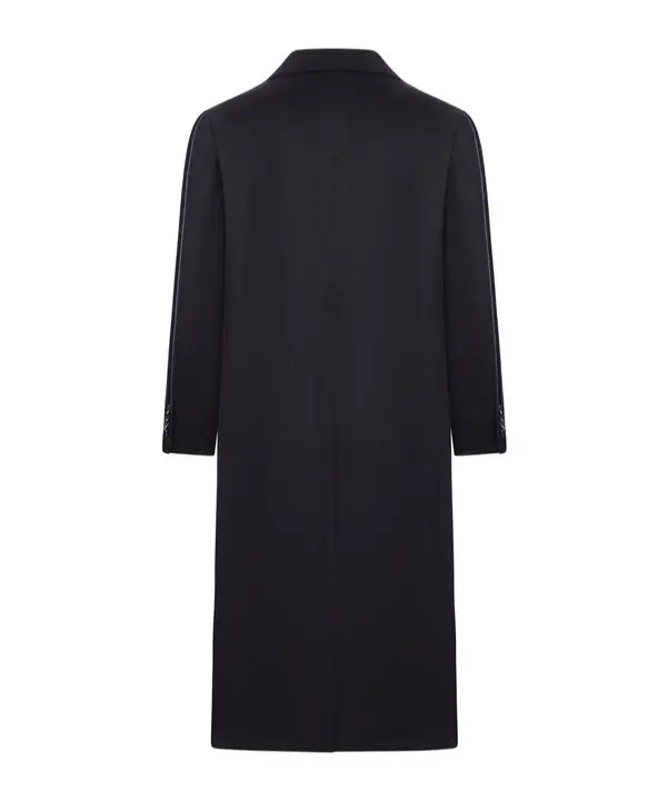 Kiton Long-sleeved Double-breasted Coat - Blue