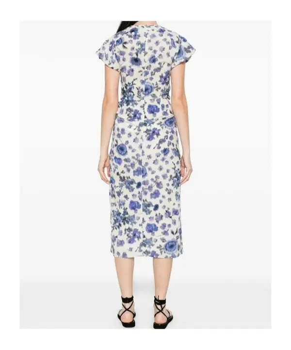 Isabel Marant Étoile Terenae Floral V-neck Midi Dress - Multicolor