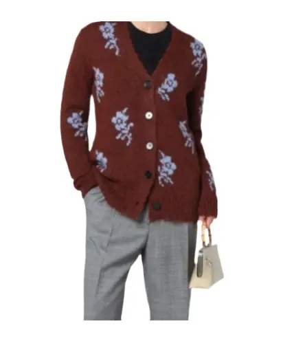JIL SANDER Long-sleeved Cardigan - Brown