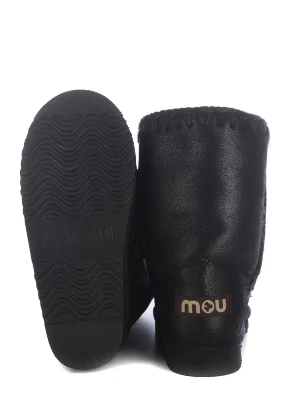 Mou Metallic Nubuck Boots - Black