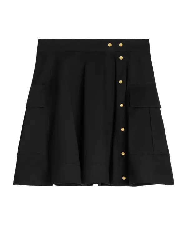Celine Cotton Twill Skirt - Black