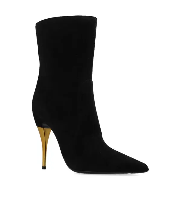Gucci Pointed-toe High Heel Zip-up Boots