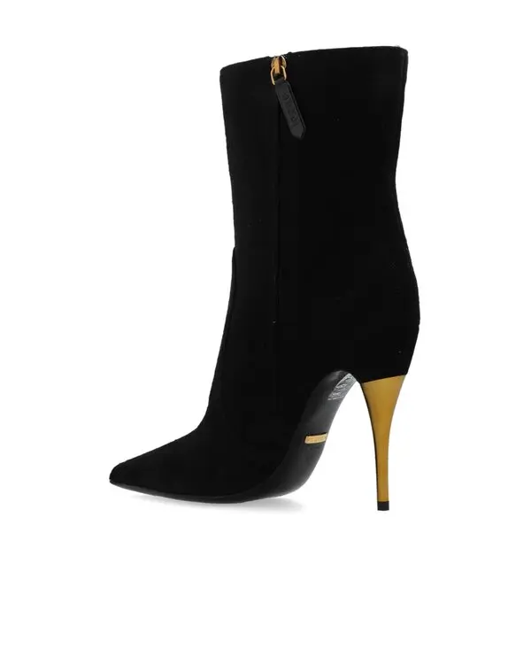 Gucci Pointed-toe High Heel Zip-up Boots