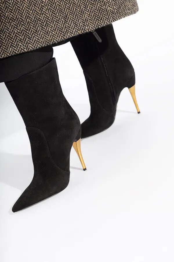 Gucci Pointed-toe High Heel Zip-up Boots