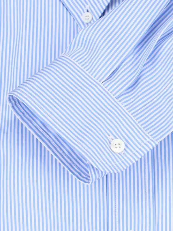 Miu Miu Striped Logo Embroidered Shirt - No