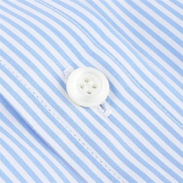 Miu Miu Striped Logo Embroidered Shirt - No