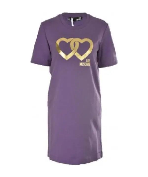 Moschino Purple Printed Dress - Gray