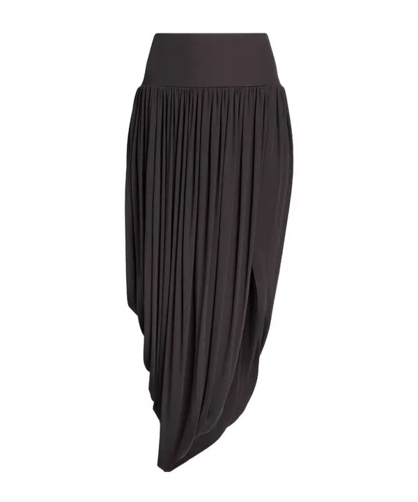 Alaïa Twisted Fluid Jersey Skirt - Black