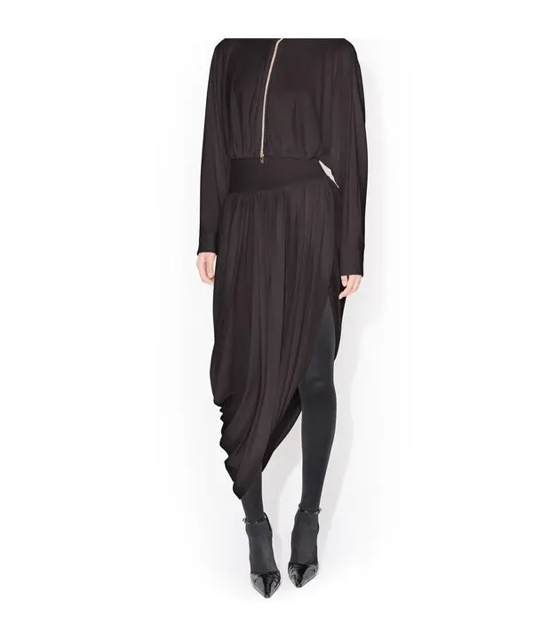 Alaïa Twisted Fluid Jersey Skirt