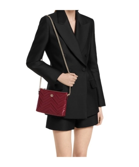 Gucci Gg Marmont Pochette With Chain