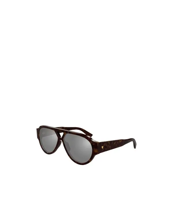 Bottega Veneta Aviator Sunglasses With Logo Detail - Gray