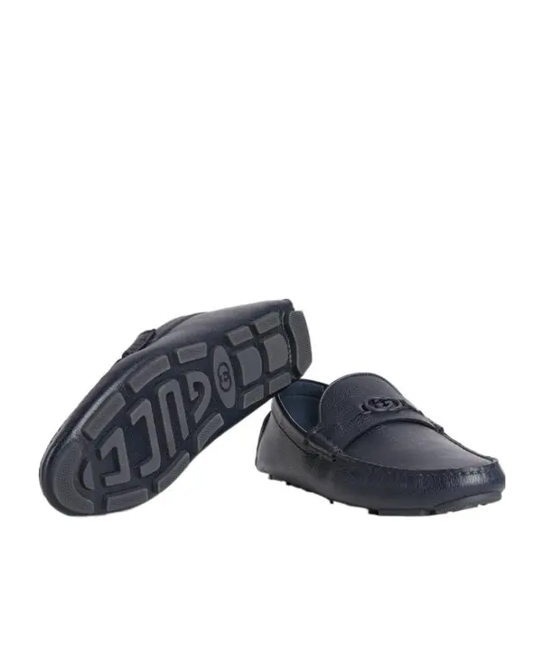 Gucci Double G Driver Loafers - Blue