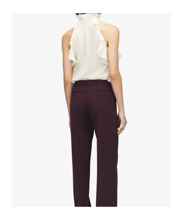 Alexander McQueen Sleeveless Ruffled High Neck Top - Cream