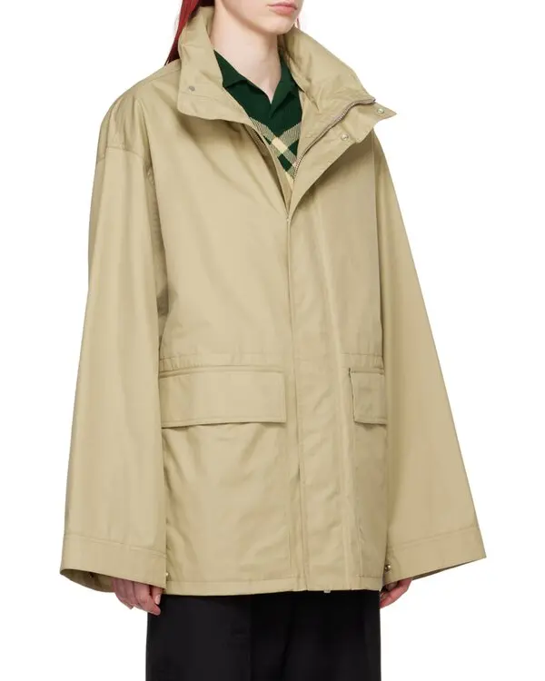Burberry High-neck Jacket With Equestrian Knight Embroidery