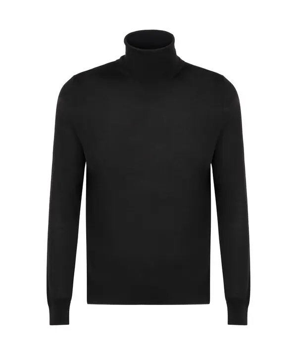 Kiton Turtleneck Knit Pullover - Black