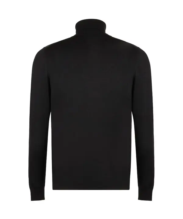 Kiton Turtleneck Knit Pullover - Black
