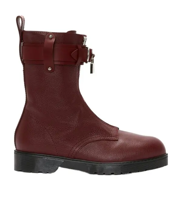 J.W.ANDERSON Leather Ankle Boots With Padlock Detail
