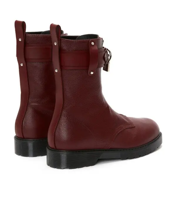 J.W.ANDERSON Leather Ankle Boots With Padlock Detail