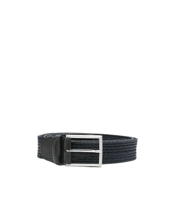 Canali Braided Belt - Black