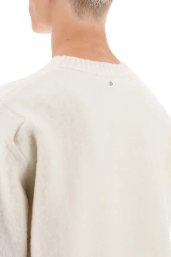 OAMC Logo Intarsia-knit Wool Jumper - White