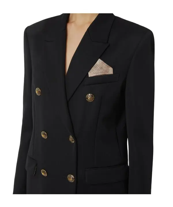 Elisabetta Franchi Double-breasted Blazer - Black
