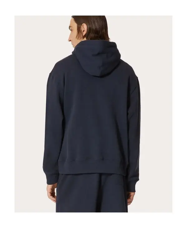 Valentino Garavani Logo Printed Drawstring Hoodie