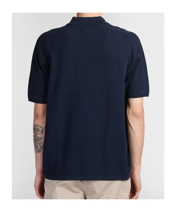 Stone Island Waffle-knit Polo Shirt