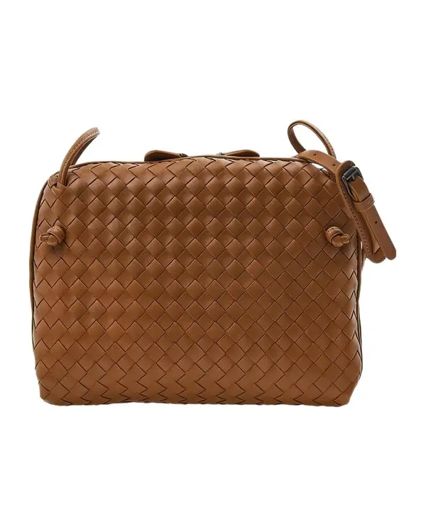 Bottega Veneta Woven Shoulder Bag - Camel-colored