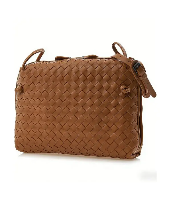 Bottega Veneta Woven Shoulder Bag - Camel-colored