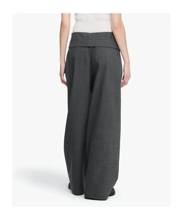 J.W.ANDERSON Asymmetric Fold-over Trousers - Charcoal-grey