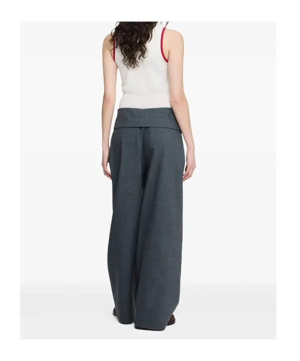 J.W.ANDERSON Asymmetric Fold-over Trousers - Charcoal-grey