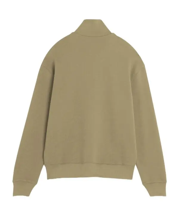 Maison Kitsuné Half Zip Sweatshirt With Embroidered Fox Head