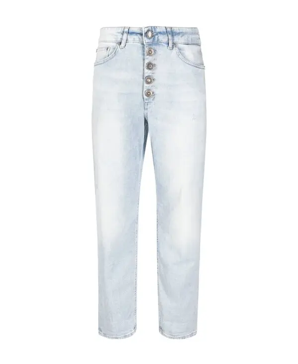 DONDUP Logo Patch Distressed Jeans - White