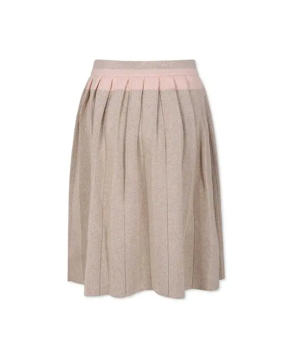 Chloé Pleated A-line Skirt With Logo Detail