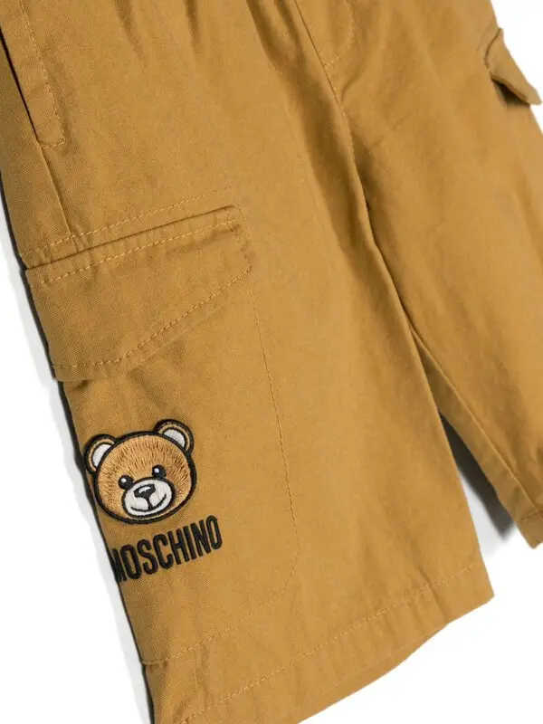 Moschino Teddy Bear Patch Cargo Shorts - Brown