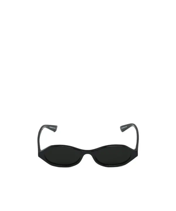 Alexander McQueen Oval Frame Sunglasses - Black