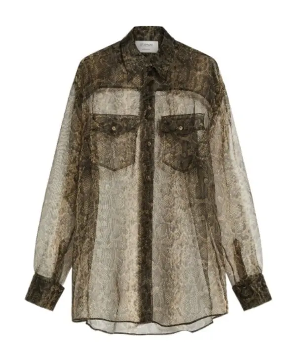 Sportmax Snake Print Long Sleeve Shirt
