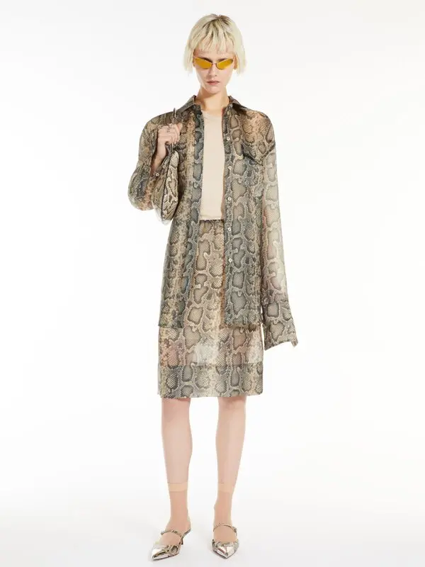 Sportmax Snake Print Long Sleeve Shirt