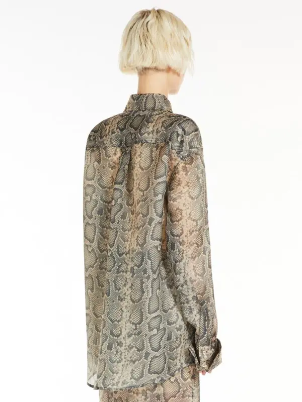 Sportmax Snake Print Long Sleeve Shirt