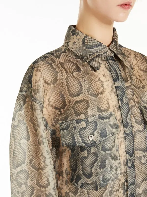 Sportmax Snake Print Long Sleeve Shirt